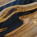 Live Edge Walnut River Table With Black Epoxy - Etsy