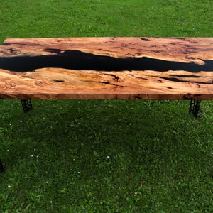 Available, Black Spalted Maple Epoxy Resin River Table - Etsy