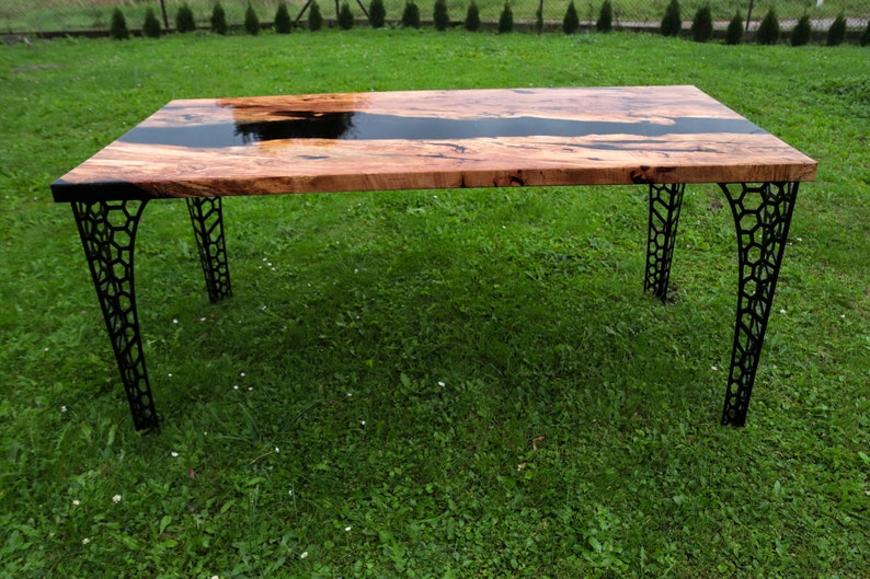 Available, Black Spalted Maple Epoxy Resin River Table - Etsy