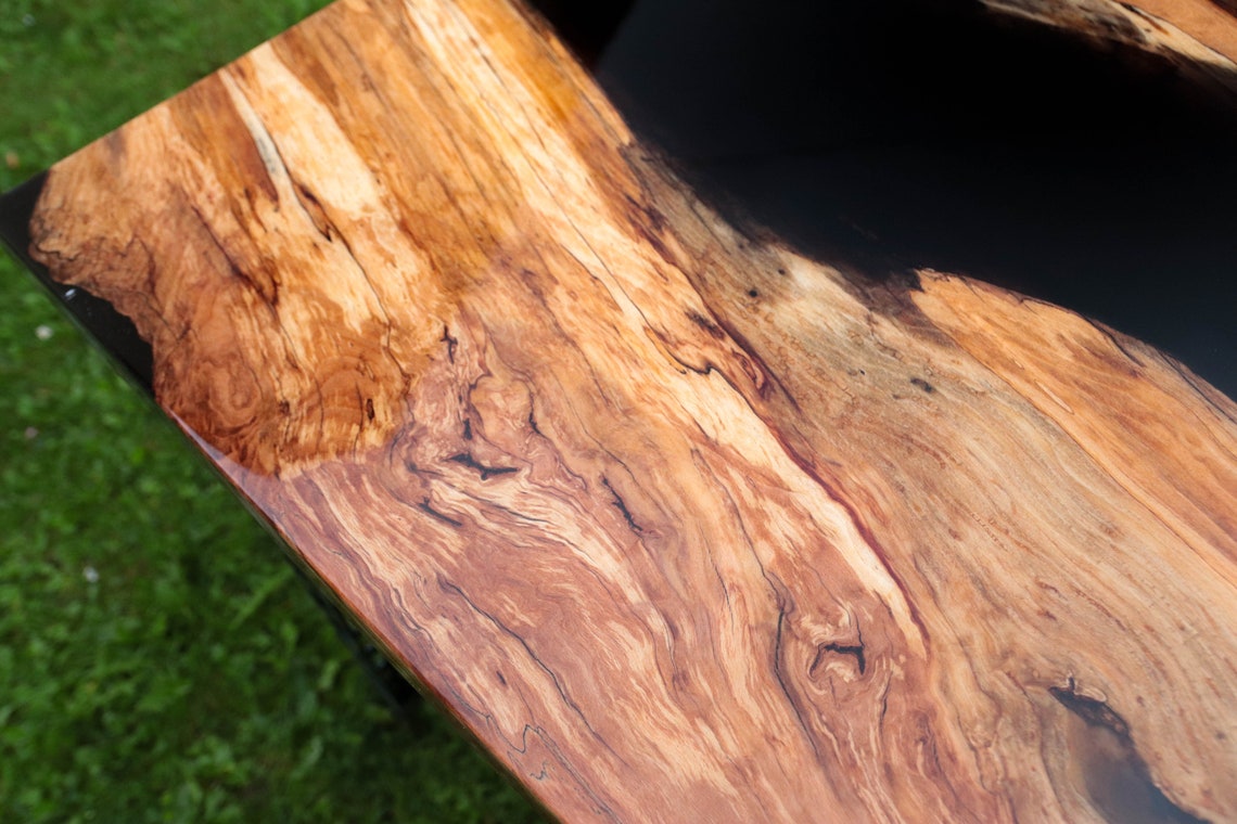 Available Black Spalted Maple Epoxy Resin River Table - Etsy