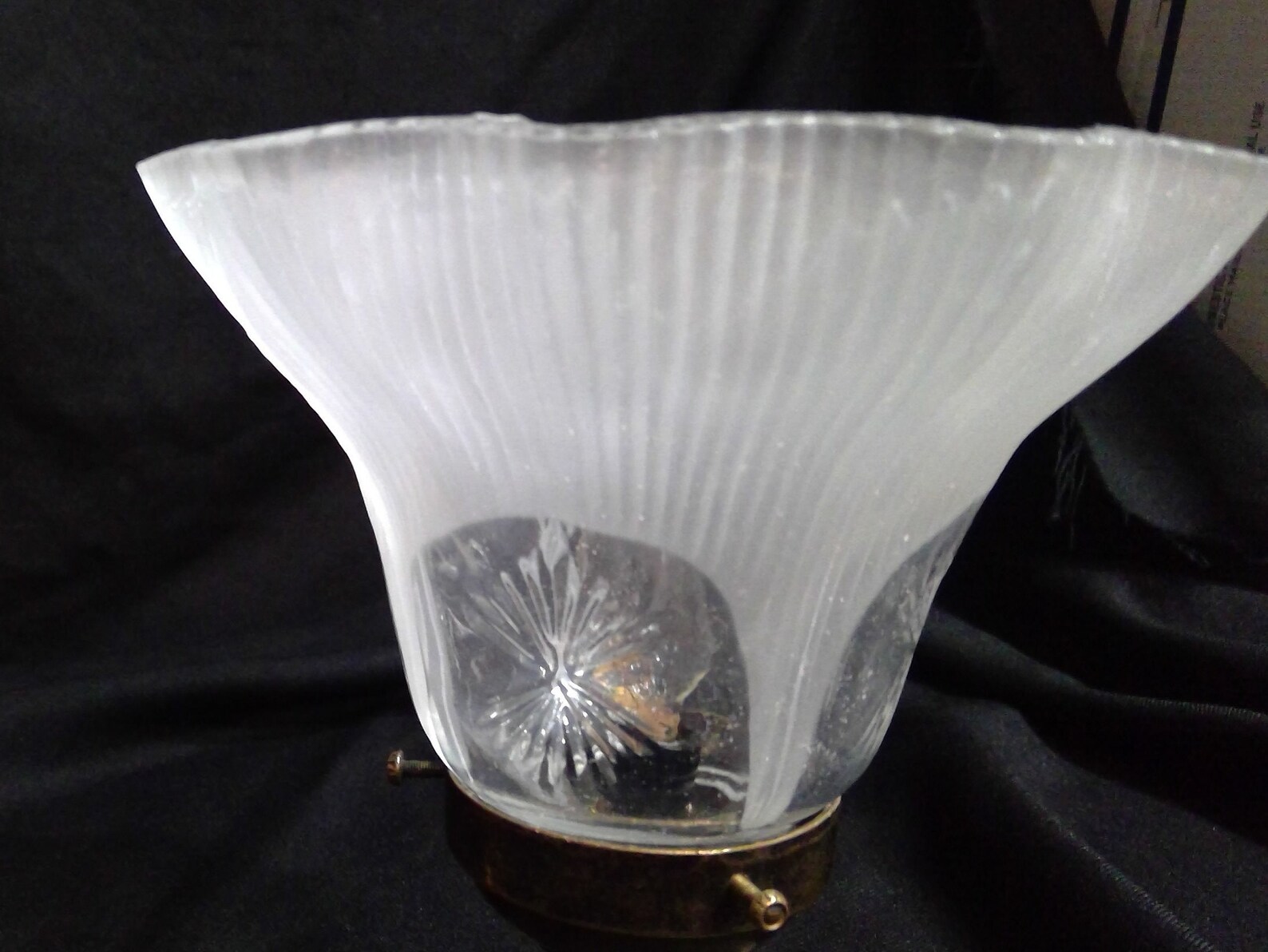 Frosted Cut Lamp Shade Floor or Fixture Replacement Globe 2 1/4" Fit ...