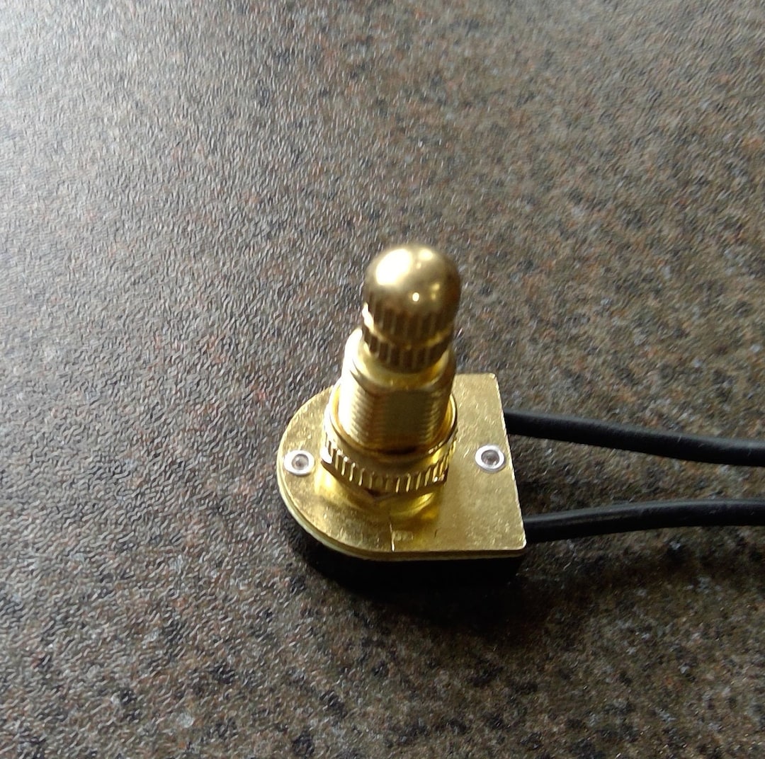 Turn Knob Brass or Chrome Finish on off Lamp Appliance Switch Free ...