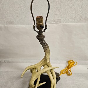 Deer Antler Desk Table Lamp Rustic Cabin Country Design Sportsman ...