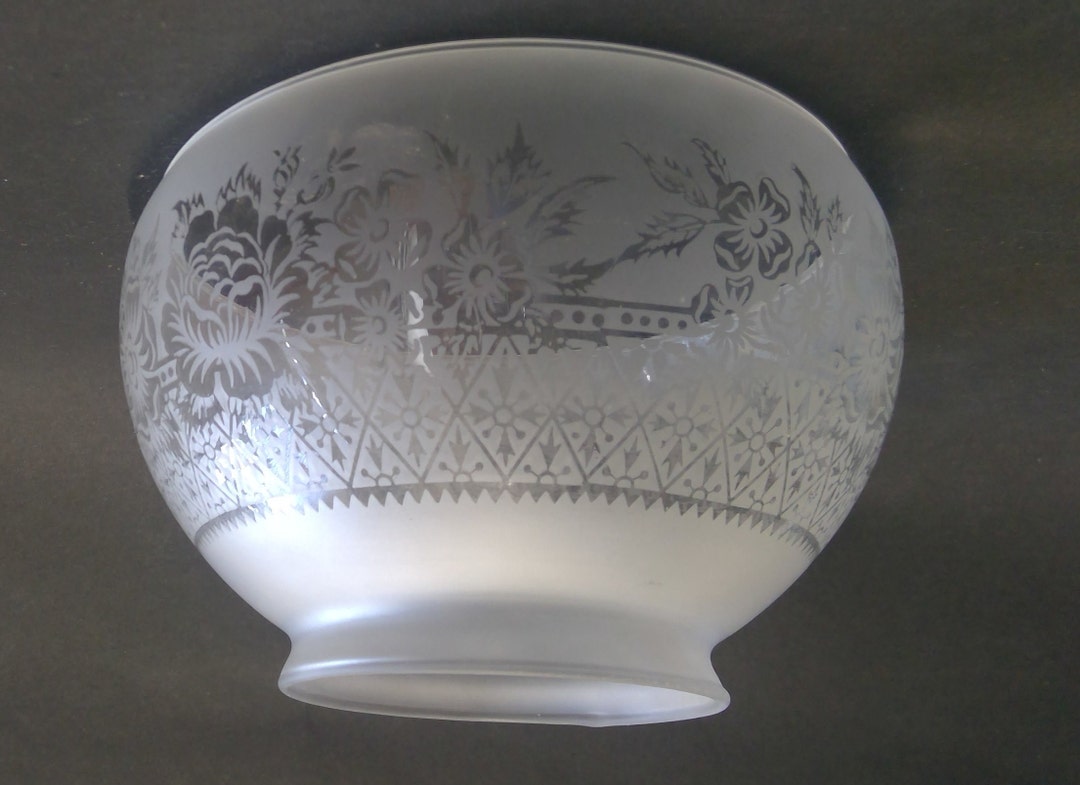 Satin Etched Gas Shade Etched 4 Fitter Shade Lamp Fixture Replacement ...