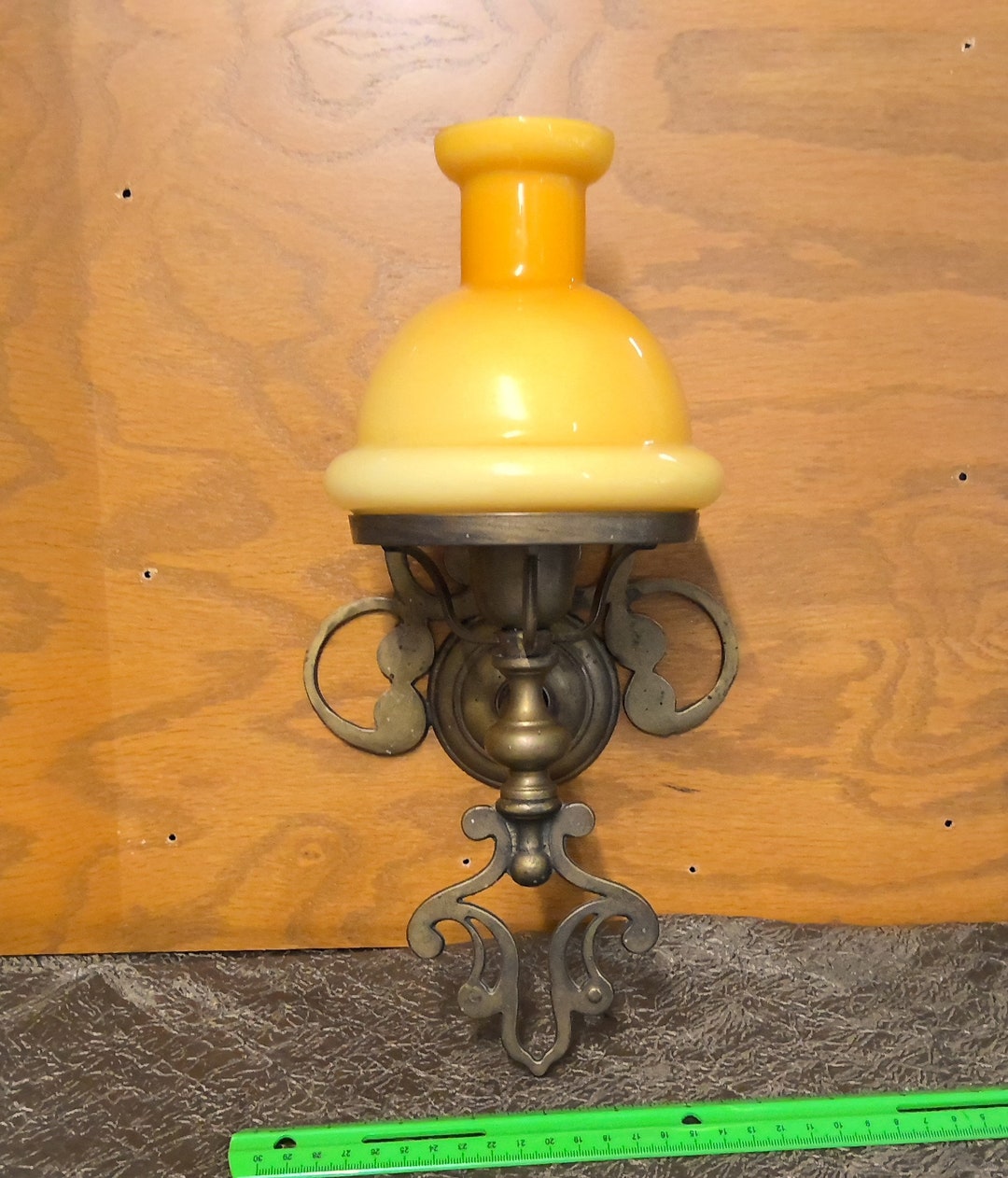 Vintage Cabin Wall Sconce Brass 1950 Style - Etsy
