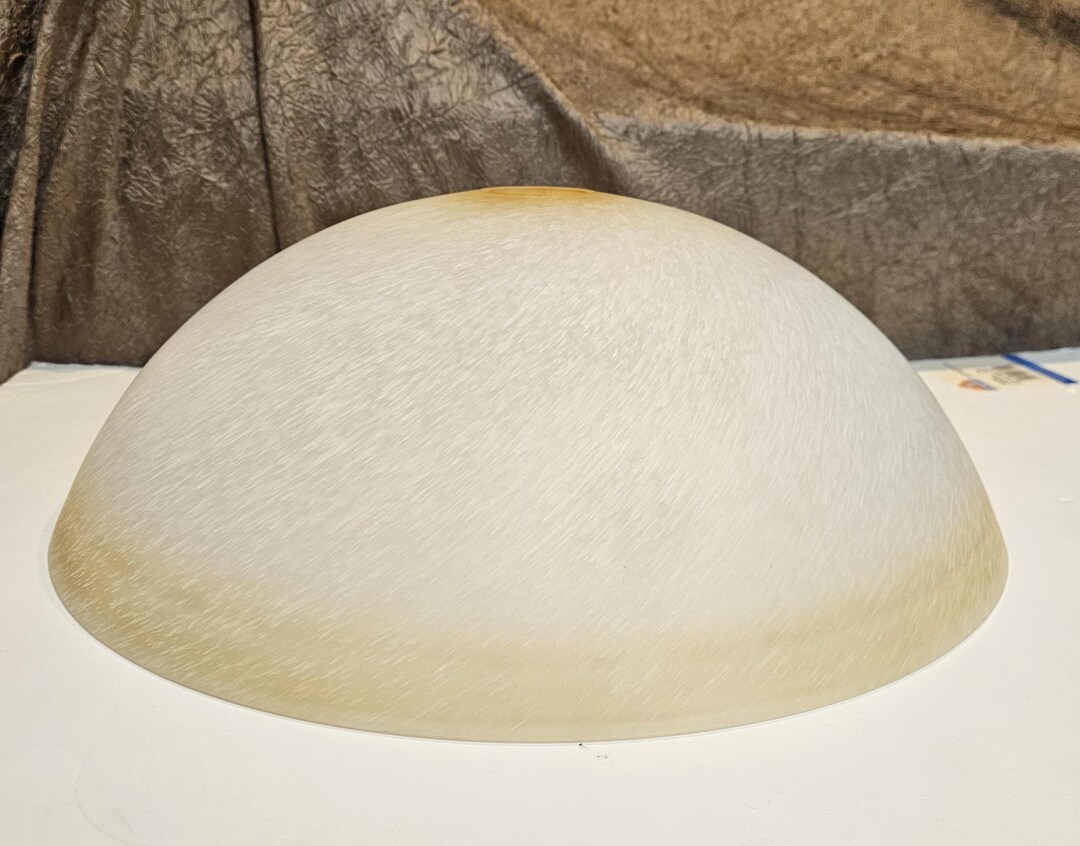 Vintage Marble Look Art Glass Shade Pendant Bronze Rim - Etsy