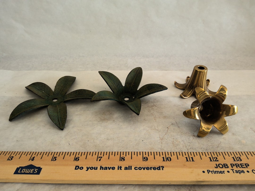 Solid Brass Rosette Bobeches Lamp Parts Leaf or Spider Shape DYI ...