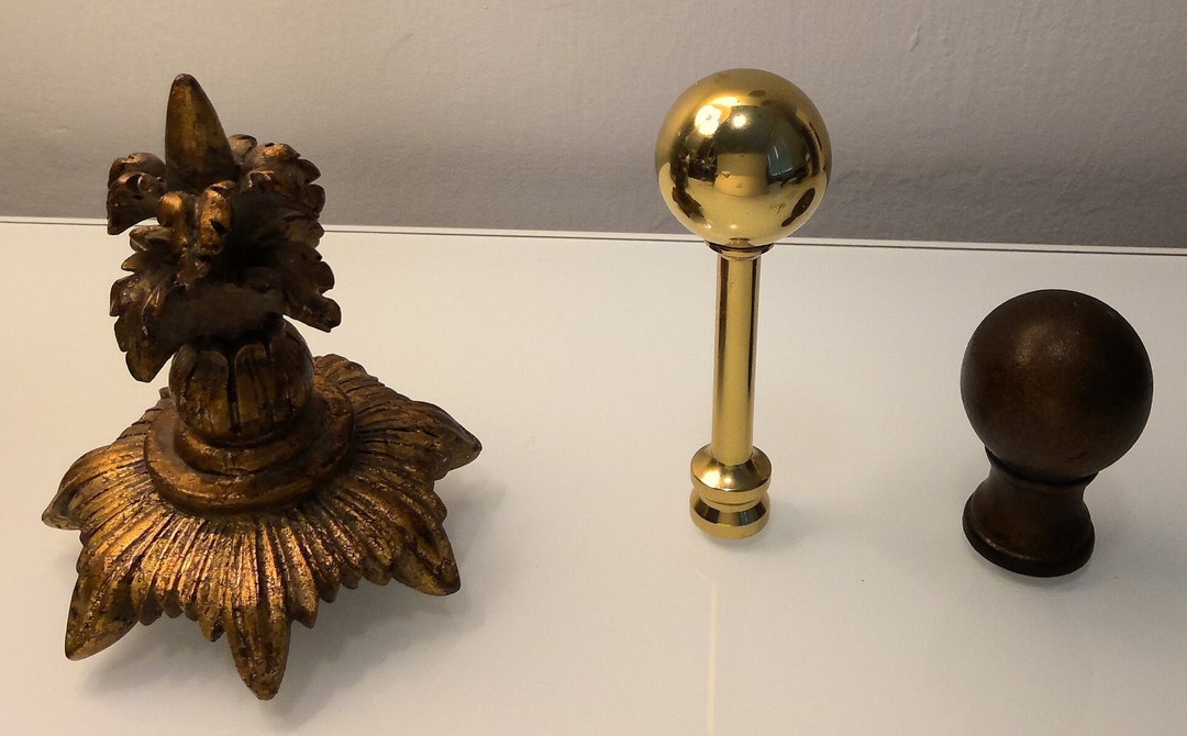 Lamp Finial Lampshade Topper Finials 3 Different Styles Choice Free ...