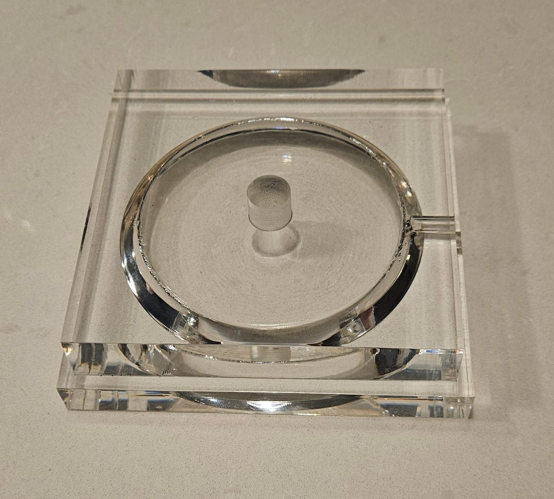 Vintage Lucite Lamp Base Shaped DTI Recycled Part 5" With Wireway - Etsy