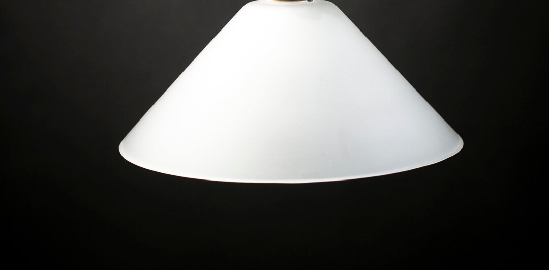 12 Cone Shape Pendant Frosted Glass Shade - Etsy