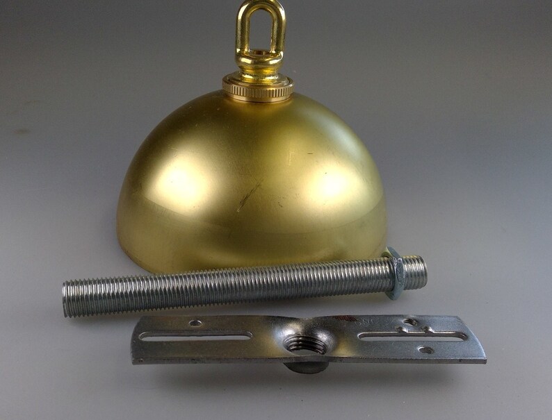 Light Fixture Hanging Ceiling Cap Canopy Plain 1/2 Round Ball Solid ...