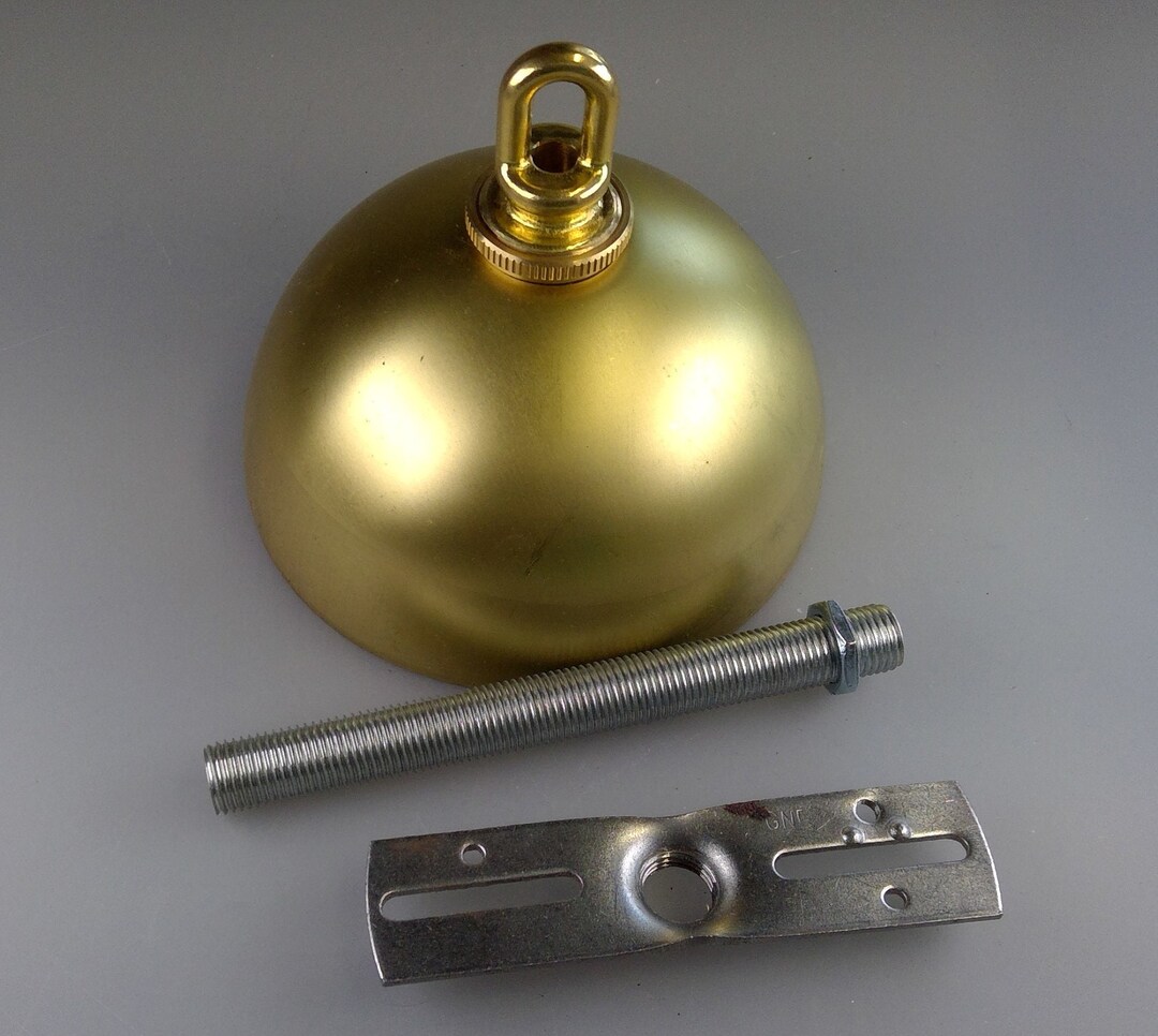 Light Fixture Hanging Ceiling Cap Canopy Plain 1/2 Round Ball Solid ...