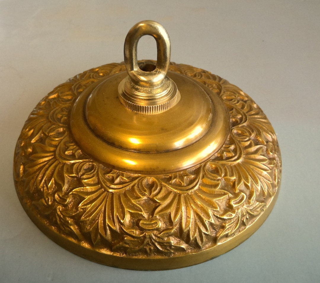 Floral Light Fixture Canopy Chandelier Fixture Cast Solid Brass Ceiling ...