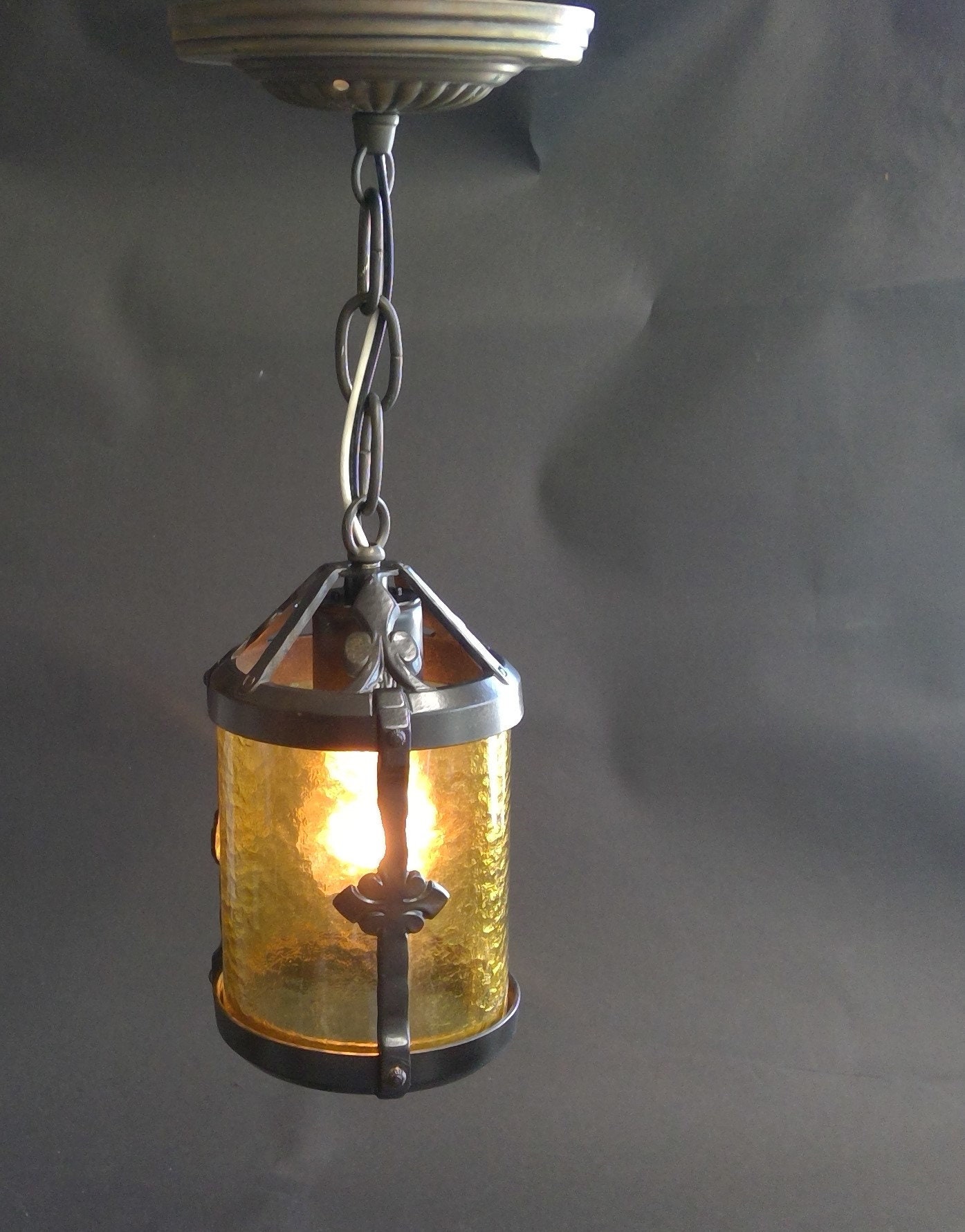 Pendant Lantern Rustic Cabin Style Light Fixture Hanging Vintage Style ...