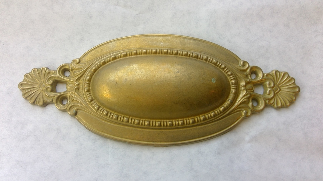Shell Embossed 10" Oval Decorated Sconce Backplate Solid Brass ...
