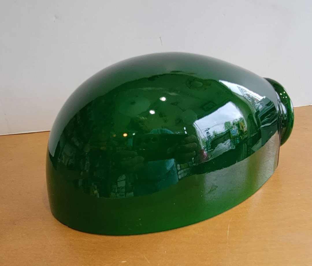 Green Glass 1/2 Clam Shell Desk or Table Lamp Shade - Etsy
