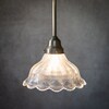 Pink Art Glass Ruffle Shade Pendant Light Fixture - Etsy