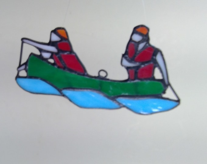 Canoe With Oars Stained Glass Pattern - Etsy Canada