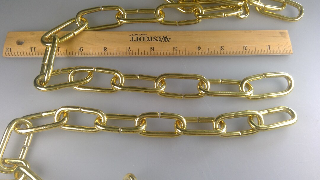 Heavy Solid Brass Chain 2 Link Sizes for Chandelier Hanging Lamp Light ...