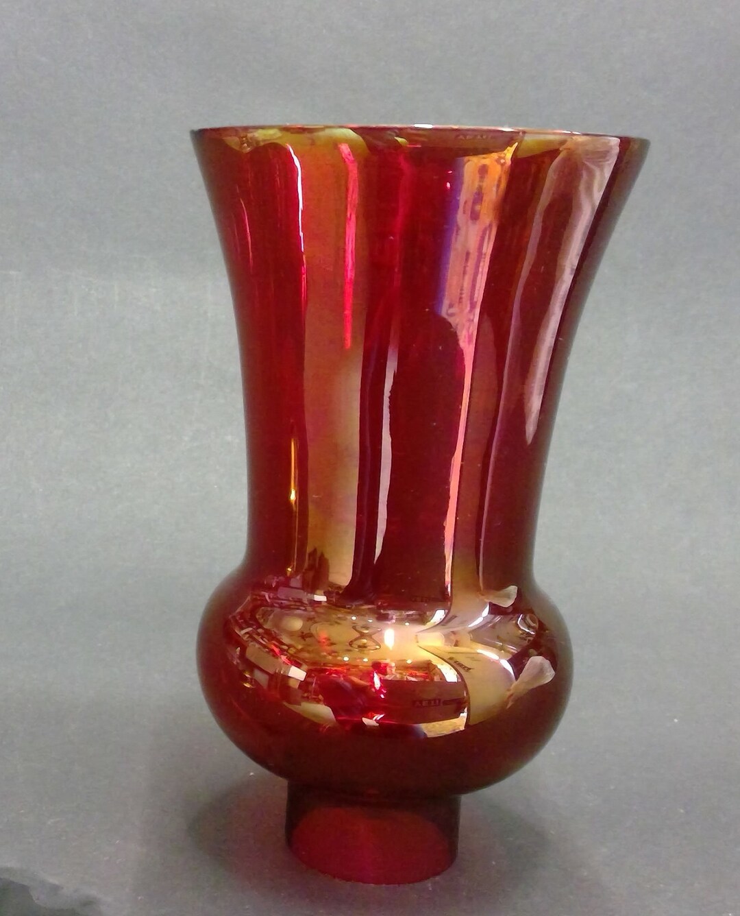 Red Lamp Shade Sconce Colonial 1 5/8" Fitter Glass Table Lamp ...