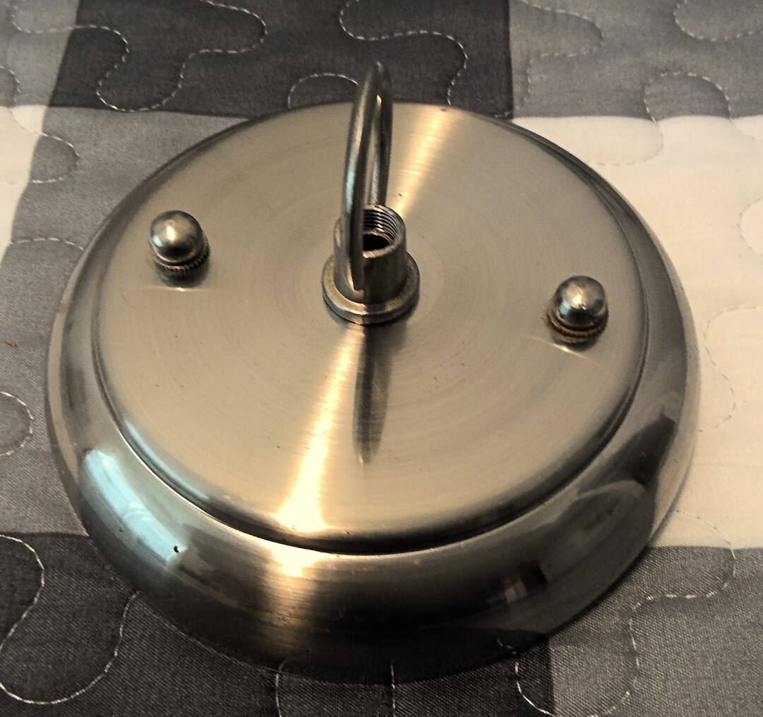 Ceiling Canopy Cover Chrome Finish Ceiling Fixture Mounting Kit With ...