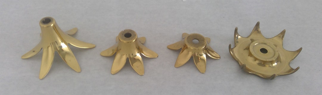 Solid Brass Rosette Bobeches Lamp Parts Leaf or Spider Shape DYI ...
