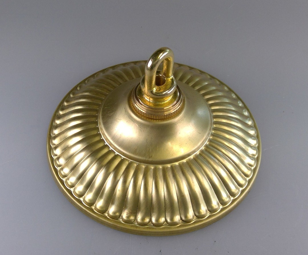 Light Fixture Canopy Kit Ribbed Solid Brass With All Parts to Hang ...