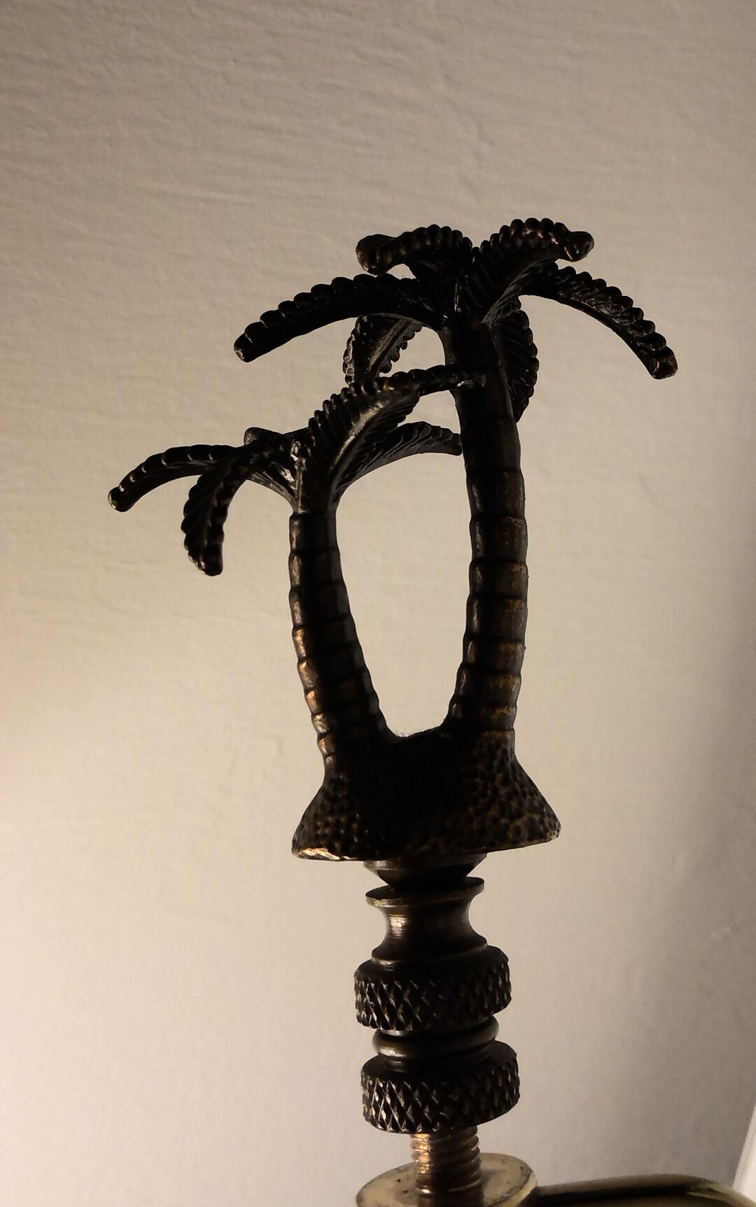 Palm Trees Antique Brass Finish Finial Topper for Lamp Repair Part or ...