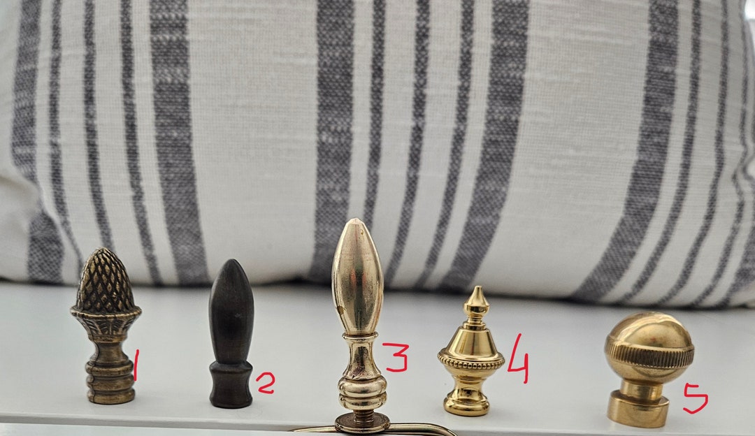 Lamp Finial Lampshade Topper Finials 5 Different Styles Choice Free ...
