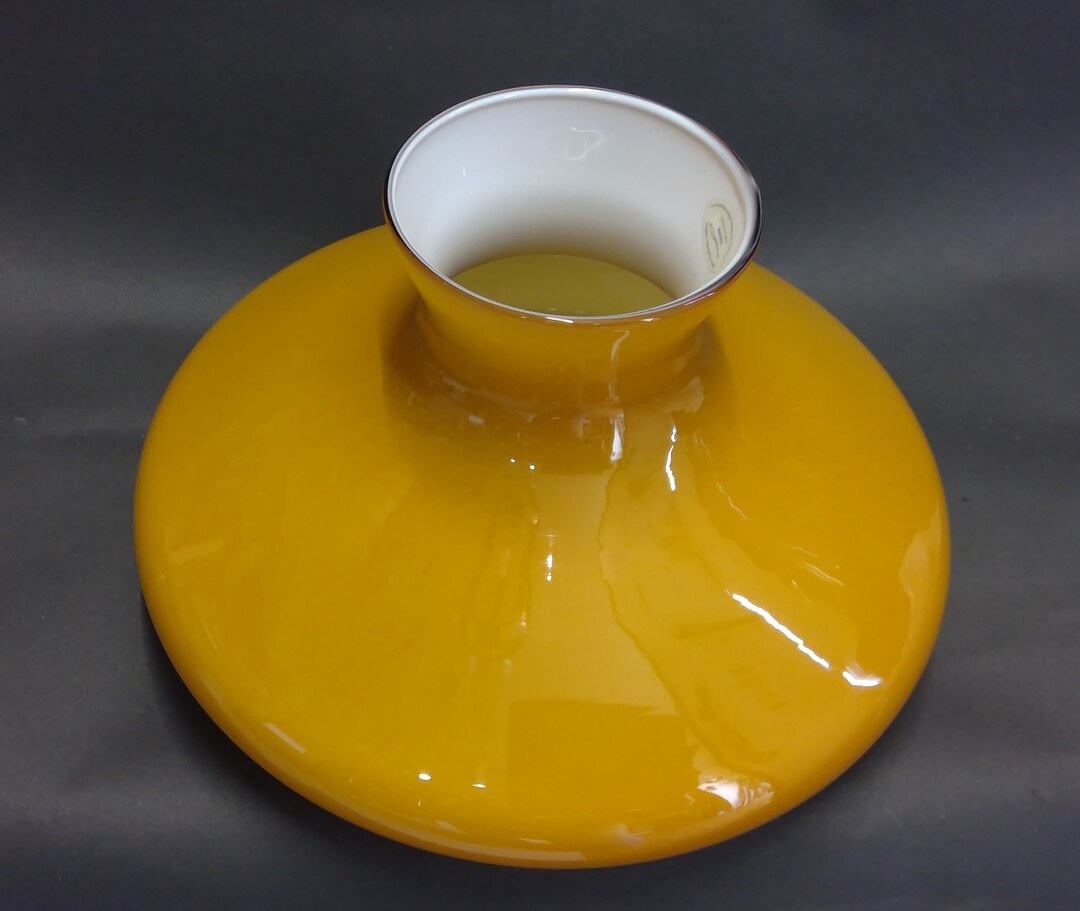 10 Amber Student or Parlor Lamp Globe Oil Kerosene Lamp Glass Shade ...