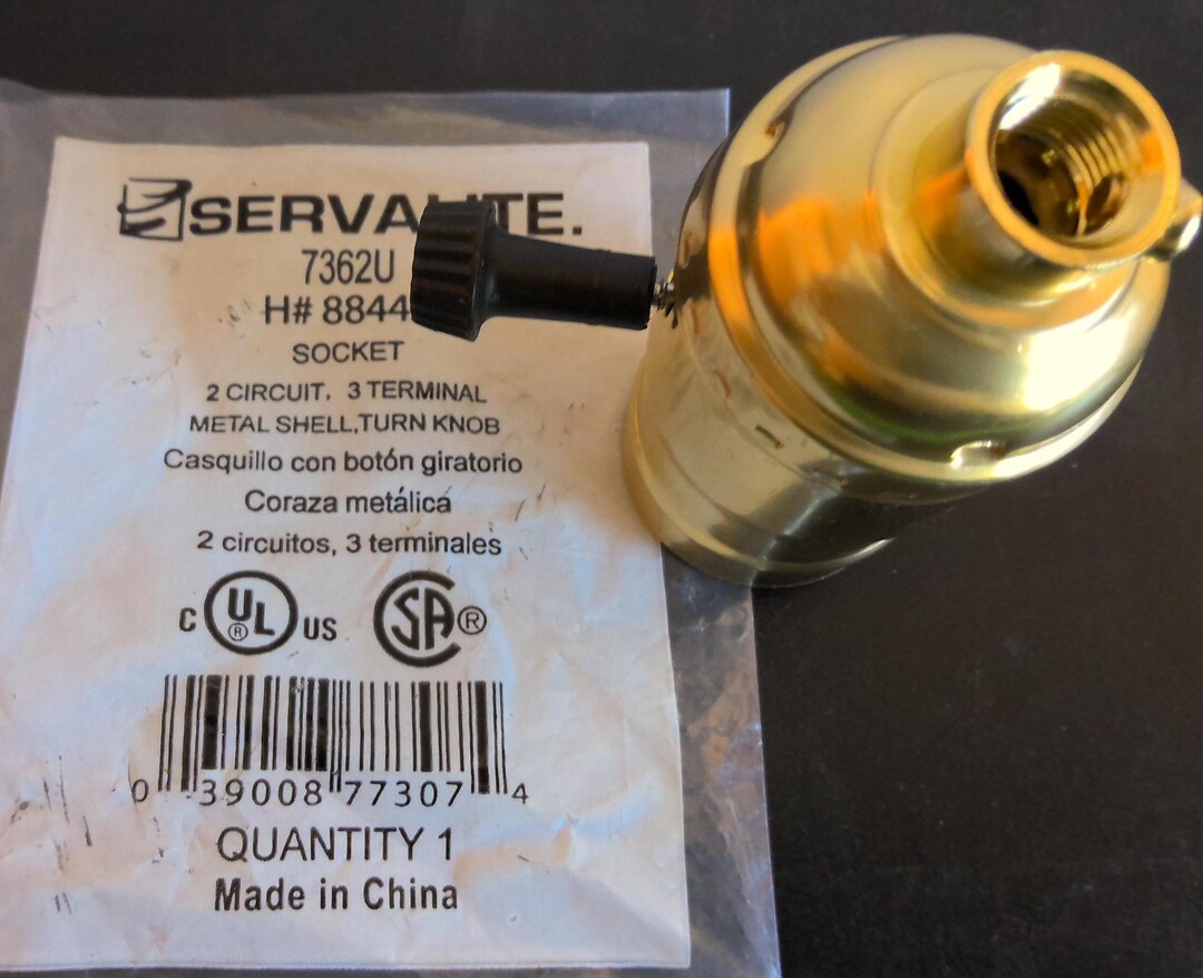 3 Terminal 2 Circuit Socket Metal Shell Servalite 7362U Lamp Socket - Etsy