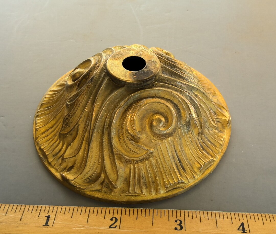 Solid Brass Embossed Bobeches Rosettes Replacement Lamp Parts Craft DIY ...