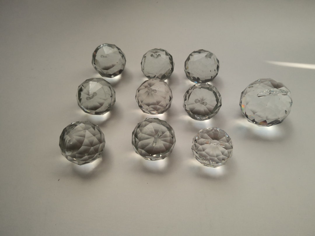 Vintage Prism Cut Crystal Balls for Light Fixture or Other Uses DYI ...