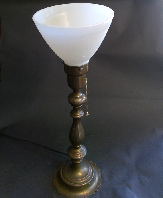 Vintage Brass Table Torchiere Lamp With Shade 21 1/2 - Etsy