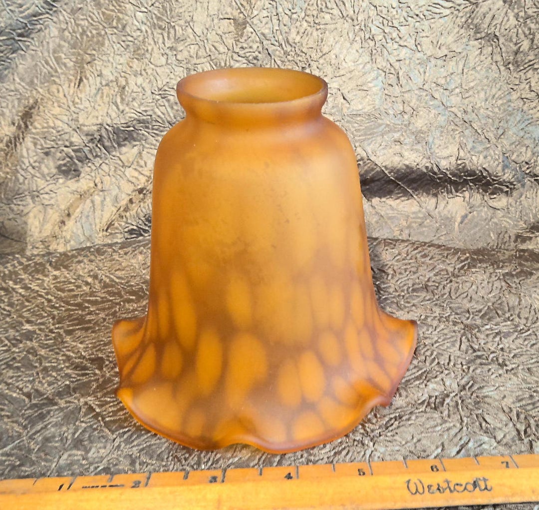 Amber Lamp Shade Floor, Desk Lamp, or Fixture Replacement Globe 2 1/4 ...