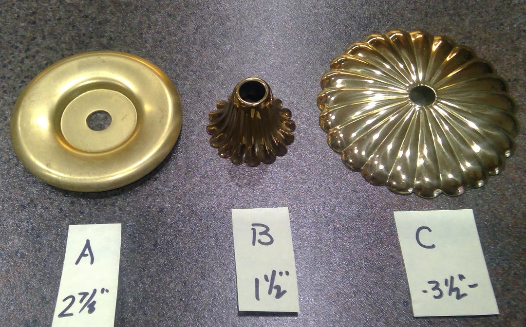 Decorative Bobeches Rosett Cover Cap Solid Brass Breaks 3 Different ...
