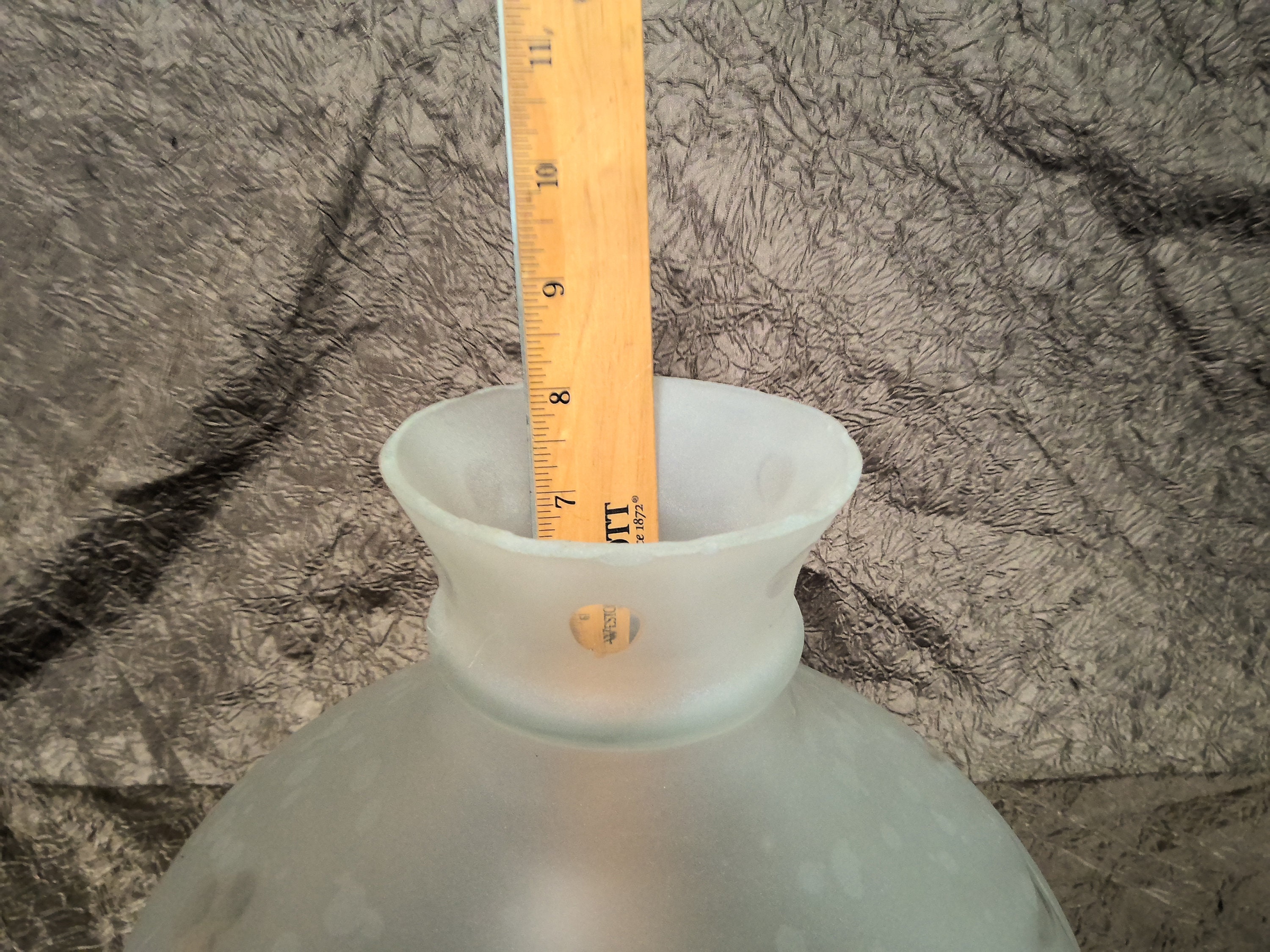 Student Lamp Globe Floral Cut Glass Oil ~ Kerosene Lamp Glass Shade ...