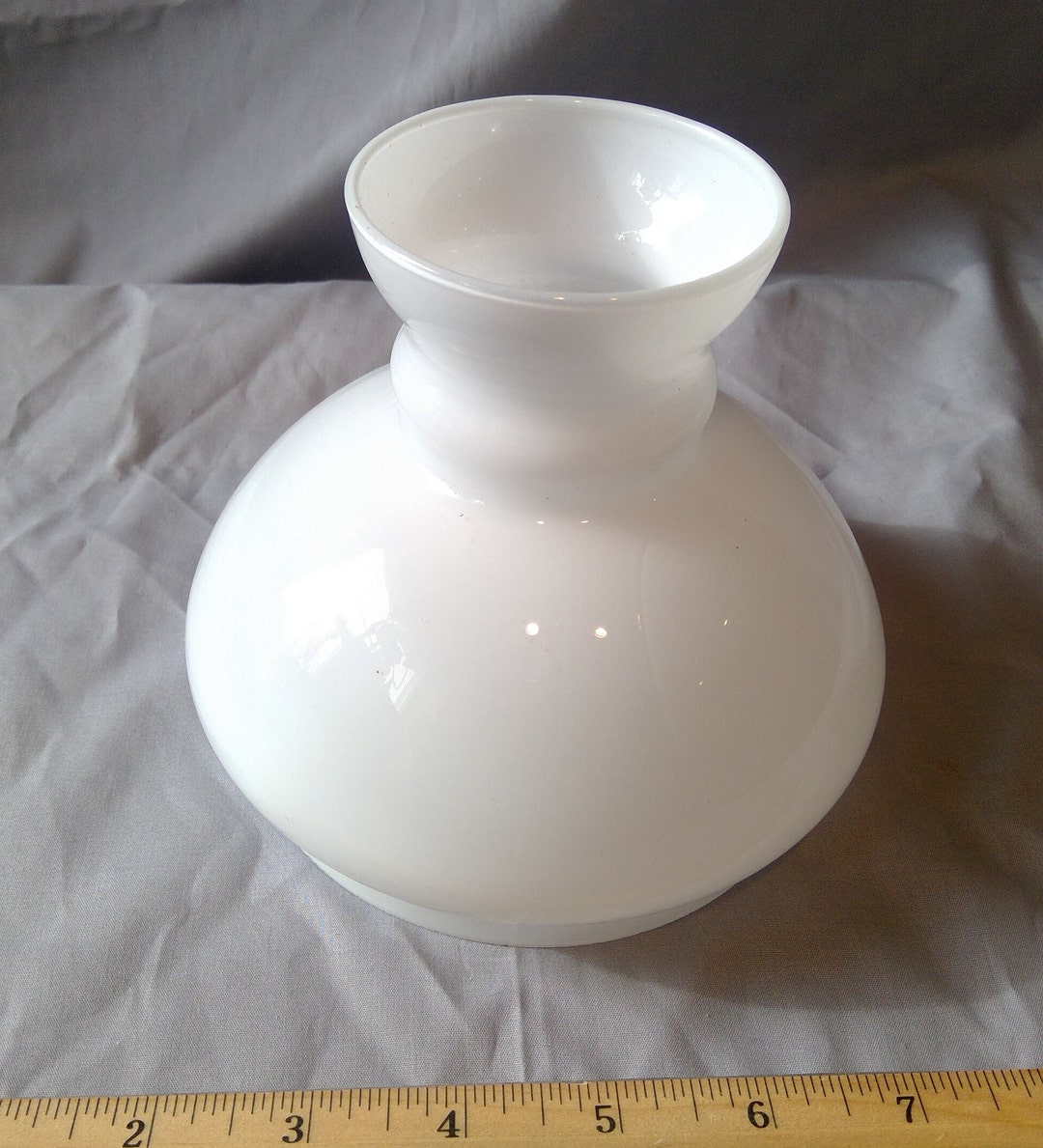 White Student Lamp Fixture Globe Oil Kerosene Lamp Glass Shade Kero ...