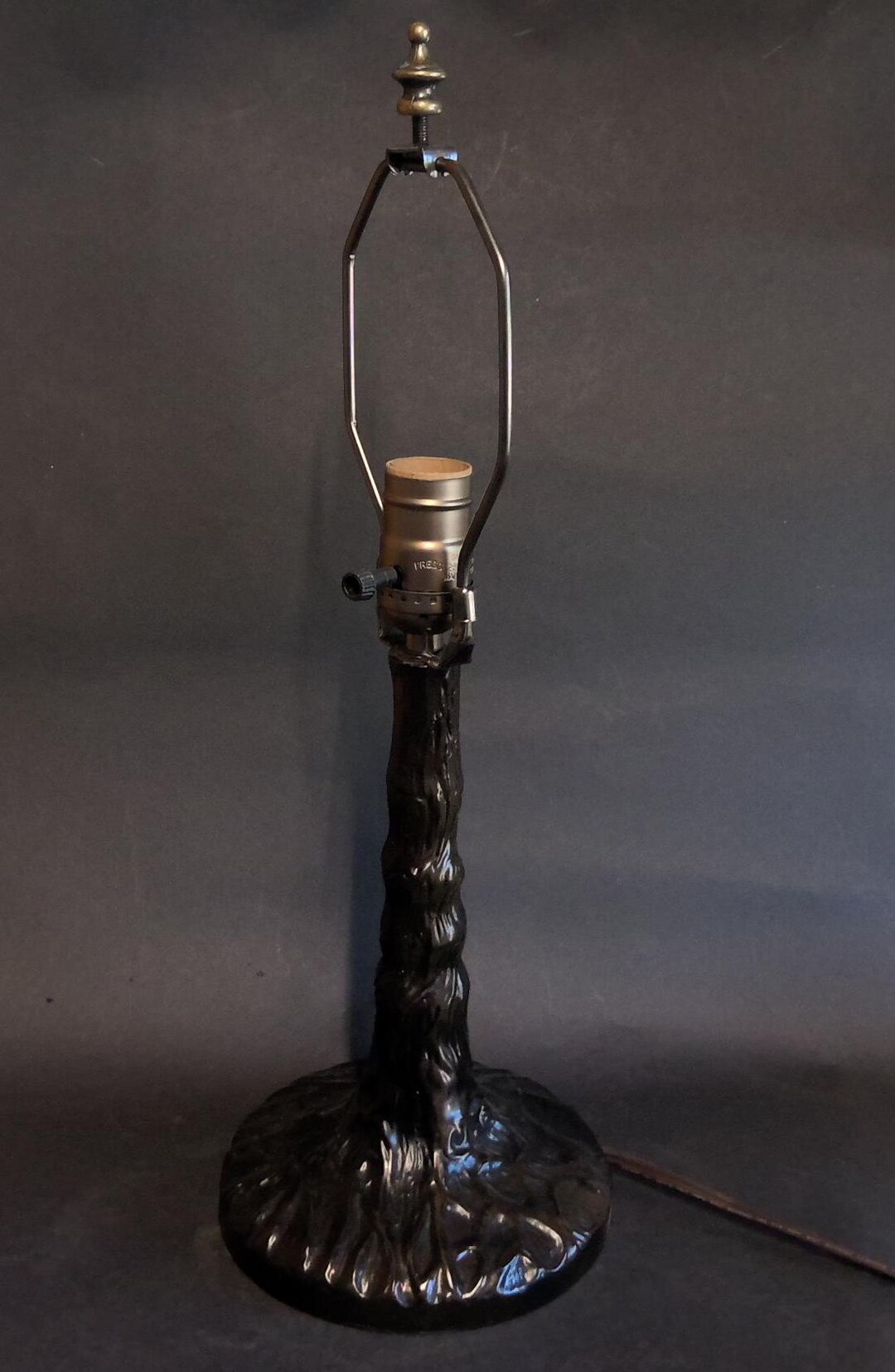 Quoizel Tiffany Style Lamp Base Antique Finish Rewired and Ready for ...