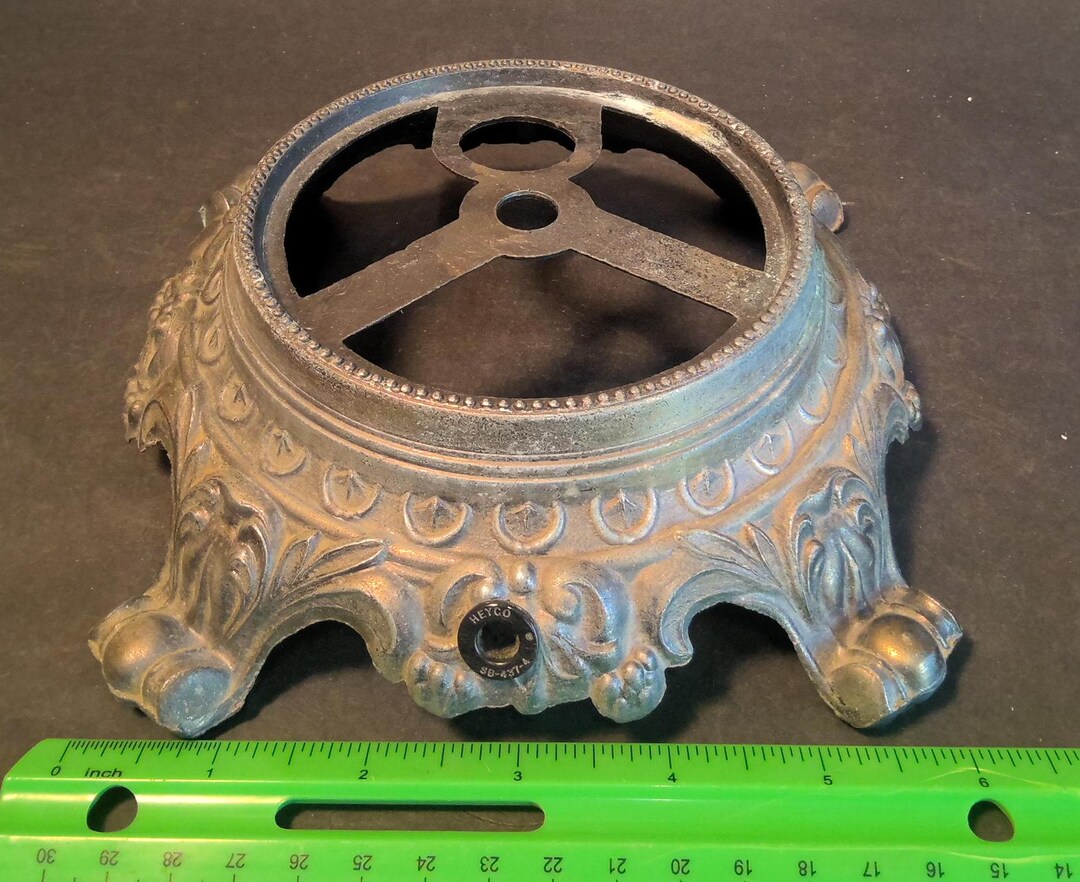 Vintage Oil Lamp Base Kero Oil Kerosene Style Base 6" Reutilized Part ...