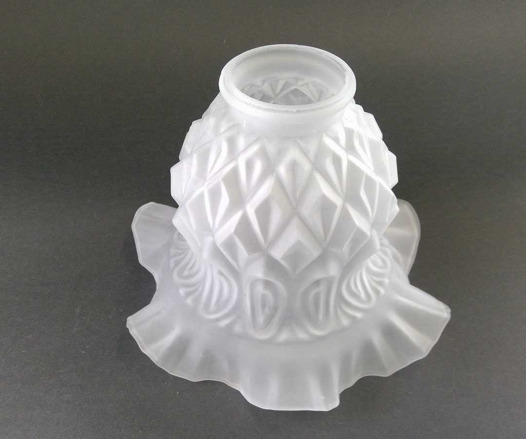 Diamond Shade With Ruffled Rim Lamp Fixture Shade Globe - Etsy