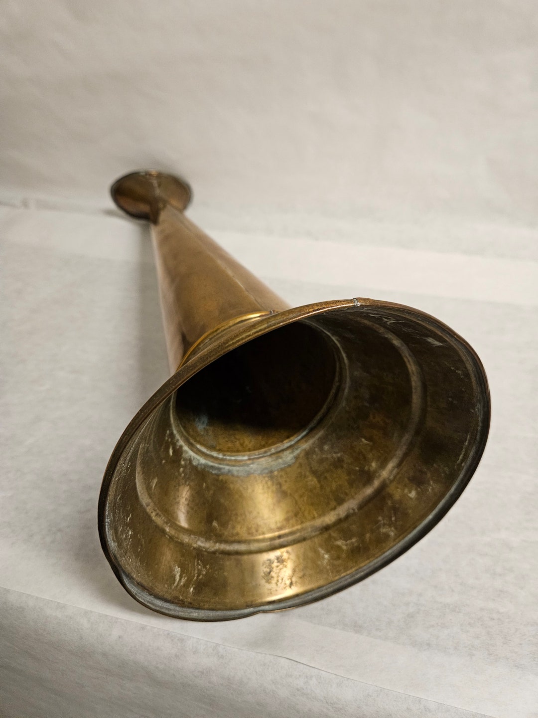 Fire Department or Coach? Vintage Megaphone Horn Solid Brass Made in ...
