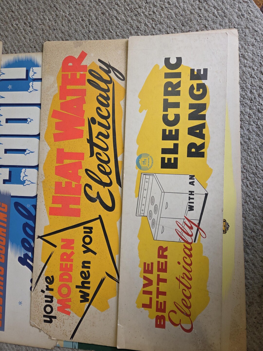 1940’s Lot of 8 Different Advertising Signs Refrigerator Freezer ...