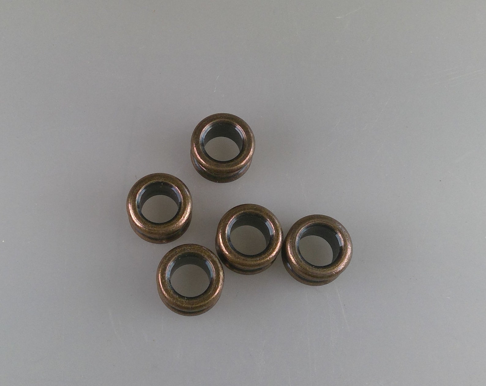 5 Solid Brass Neck Spacers in Antique Brass Finish 11/16". Ships Free ...