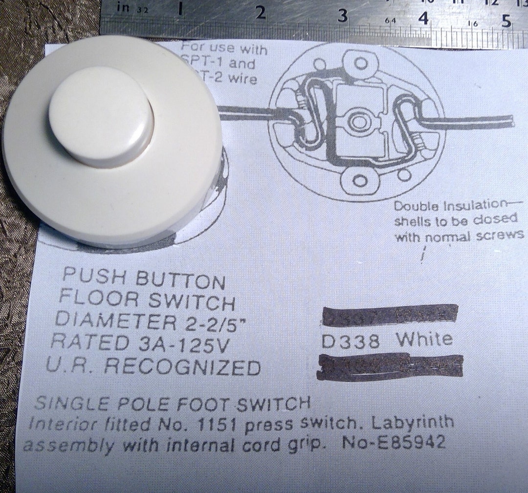 Foot Switch In-line Switch Molded White Hobby Craft + Free Shipping - Etsy