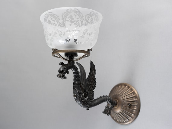 Antique Gargoyle Light Fixture
