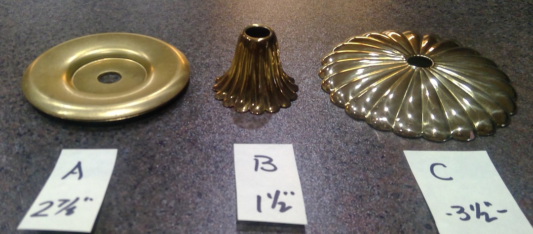 Decorative Bobeches Rosett Cover Cap Solid Brass Breaks 3 Different ...