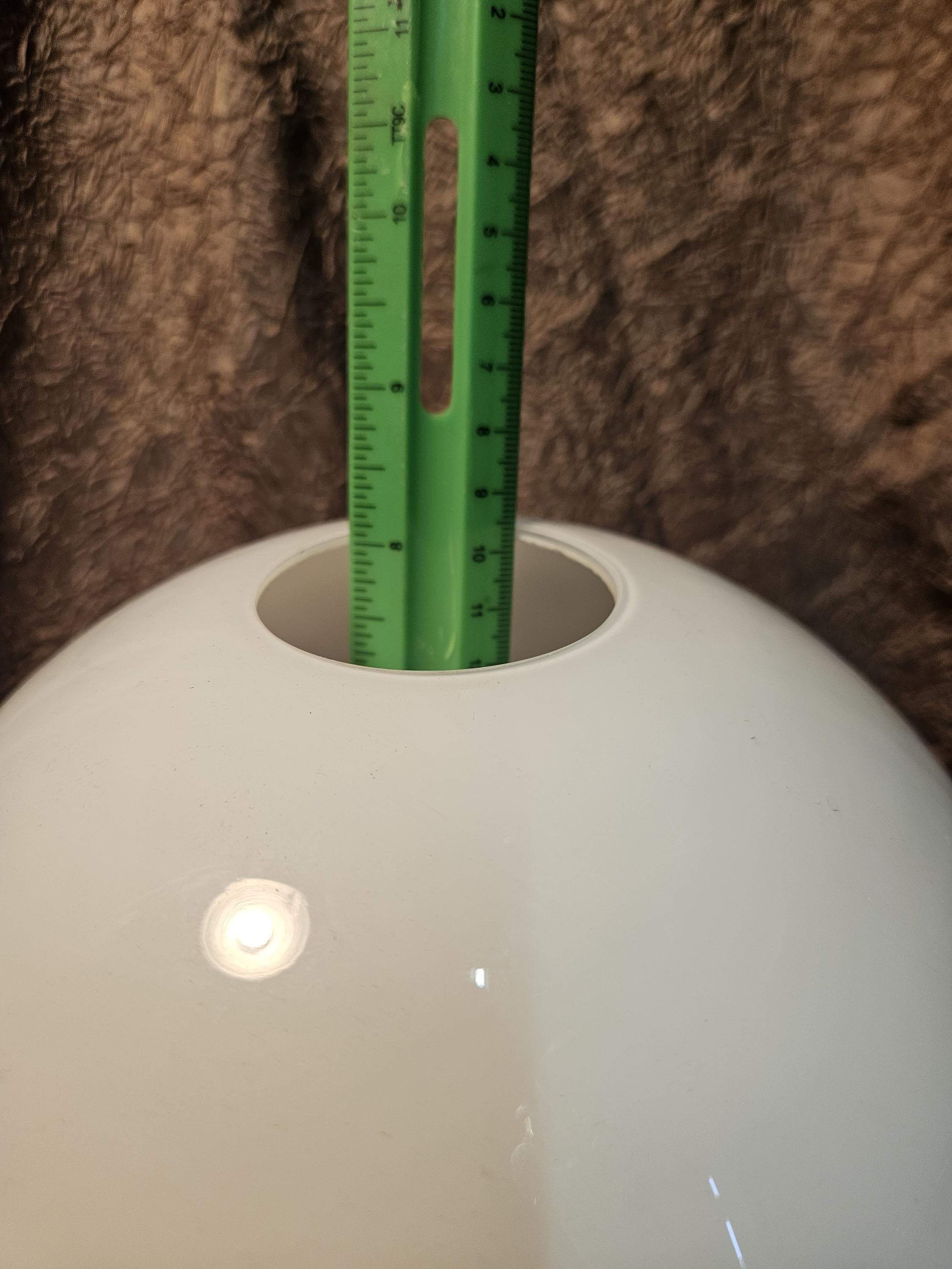 8" White Opal Ball Lamp Shade, Lamp, Replacement Globe With a 2" Hole ...