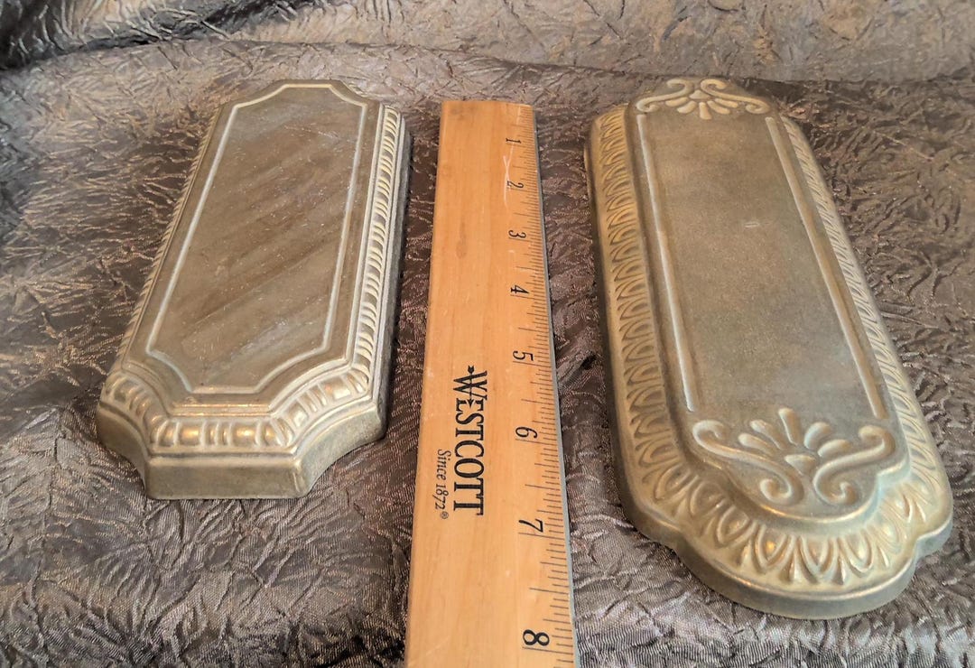 Choice of Decorated Embossed Sconce Backplate Solid Brass Unfinished - Etsy