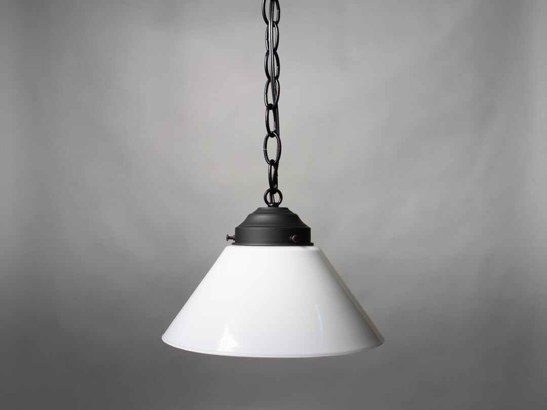 10" Vianne Opal Glass Cone Pendant Light Ceiling Fixture 36" Chain - Etsy